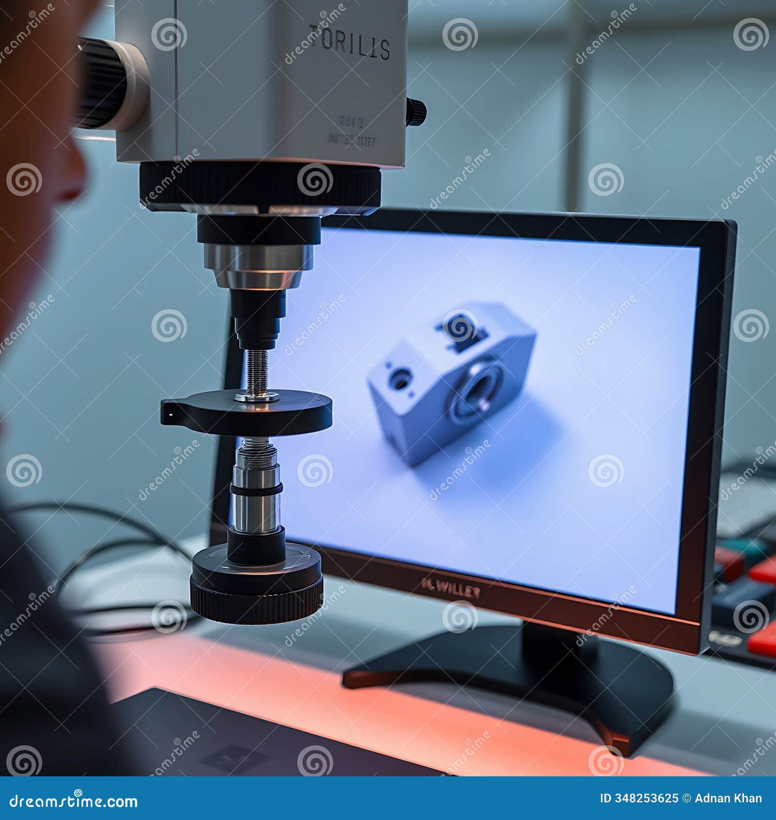 An Image Showing an Optical Comparator in Use Projecting an Image of a ...