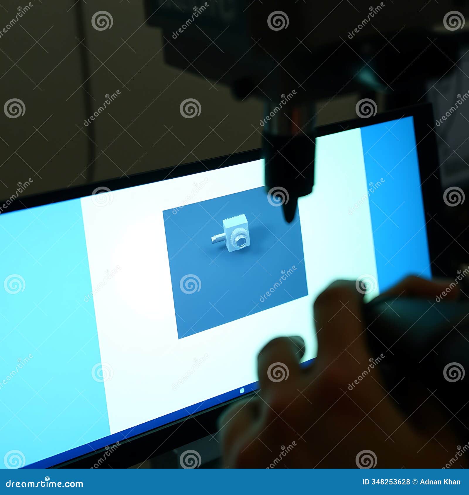 An Image Showing an Optical Comparator in Use Projecting an Image of a ...