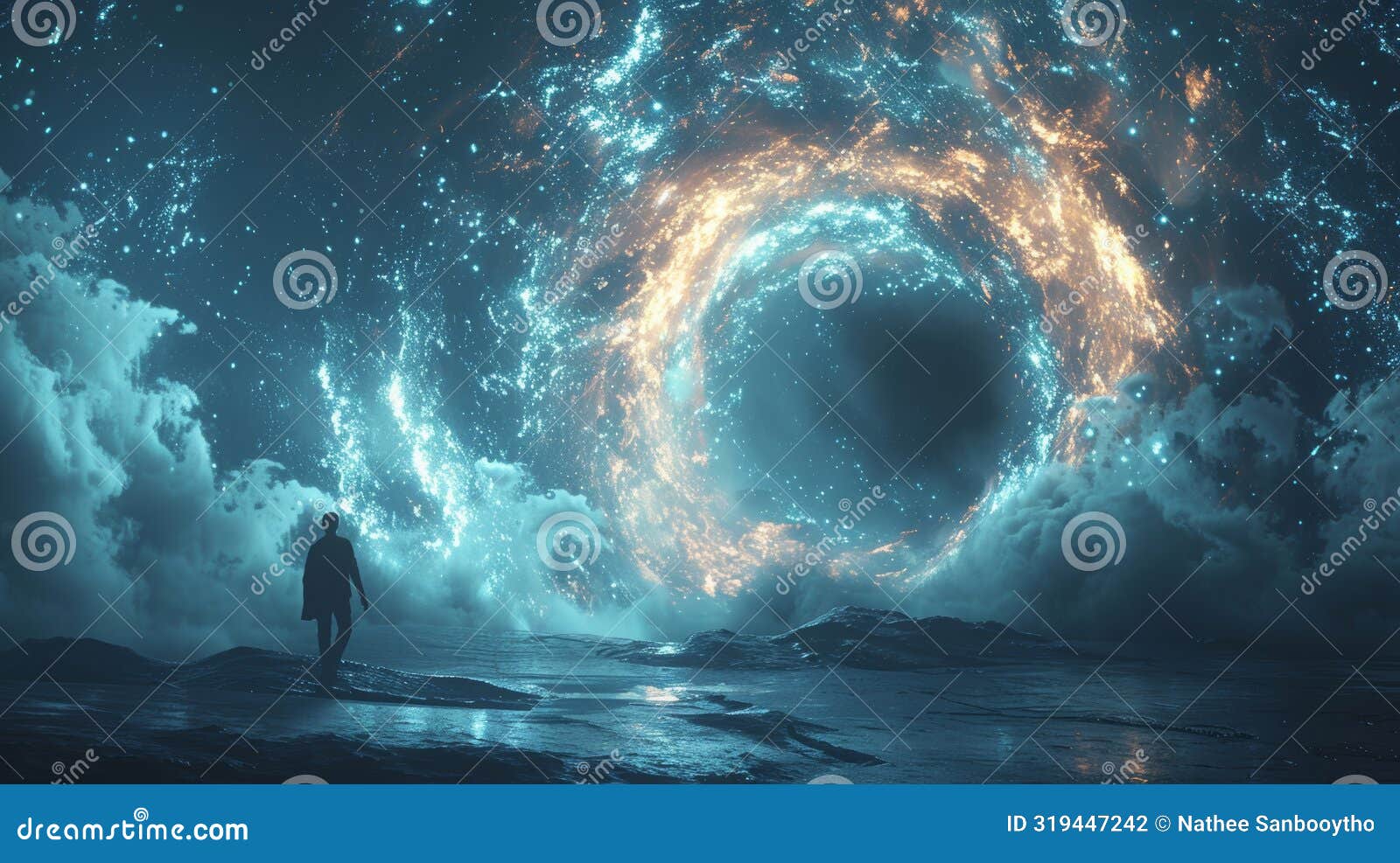 The Image is Showing a Portal To Another Dimension Stock Illustration ...