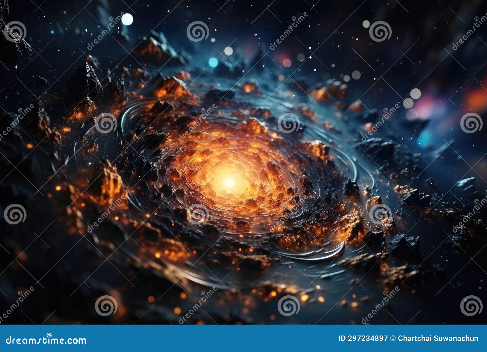 Image Showing the Solar System and Various Space Objects.by Generative ...