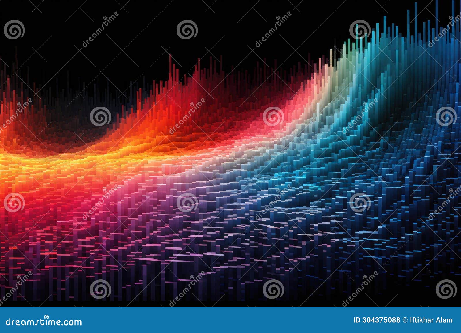 An Image Showing a Vibrant and Dynamic Waveform of Sound Against a ...