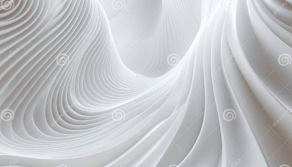 Abstract White Swirling Curves Form Elegant Design Stock Illustration ...