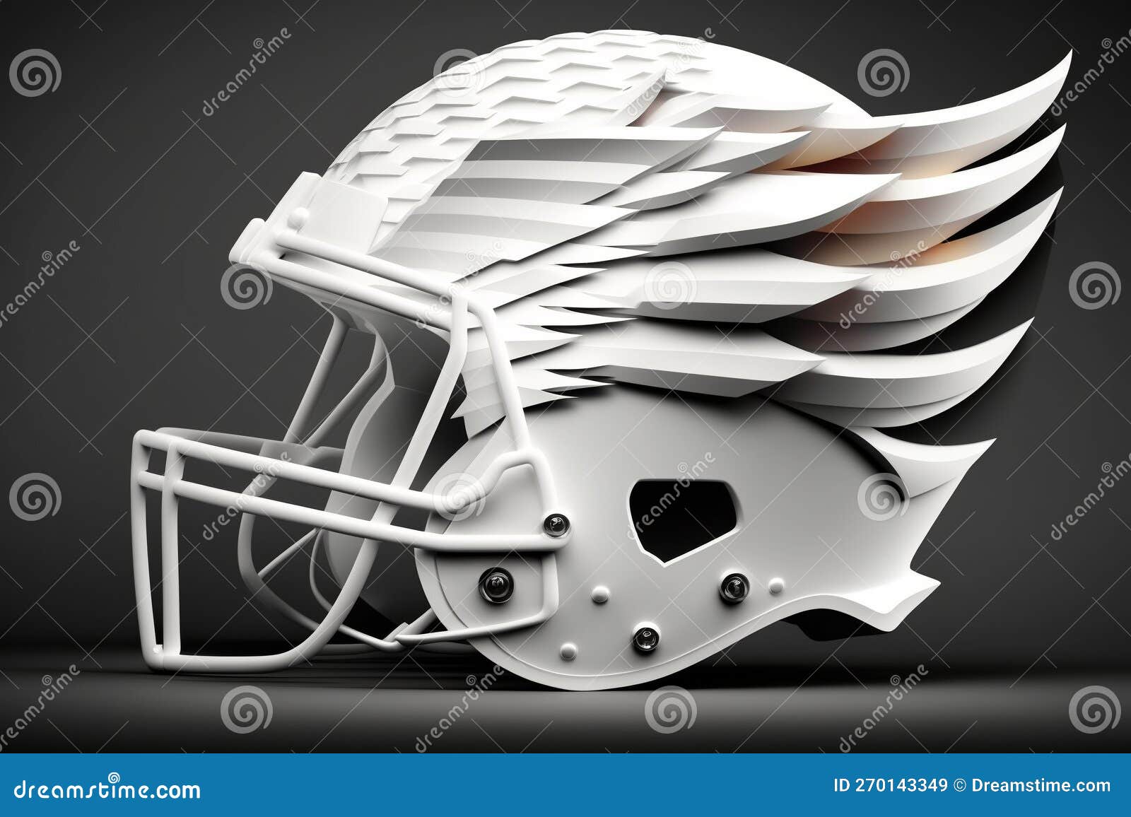 Abstract 3D American Football Helmet, Generative AI Stock Illustration ...