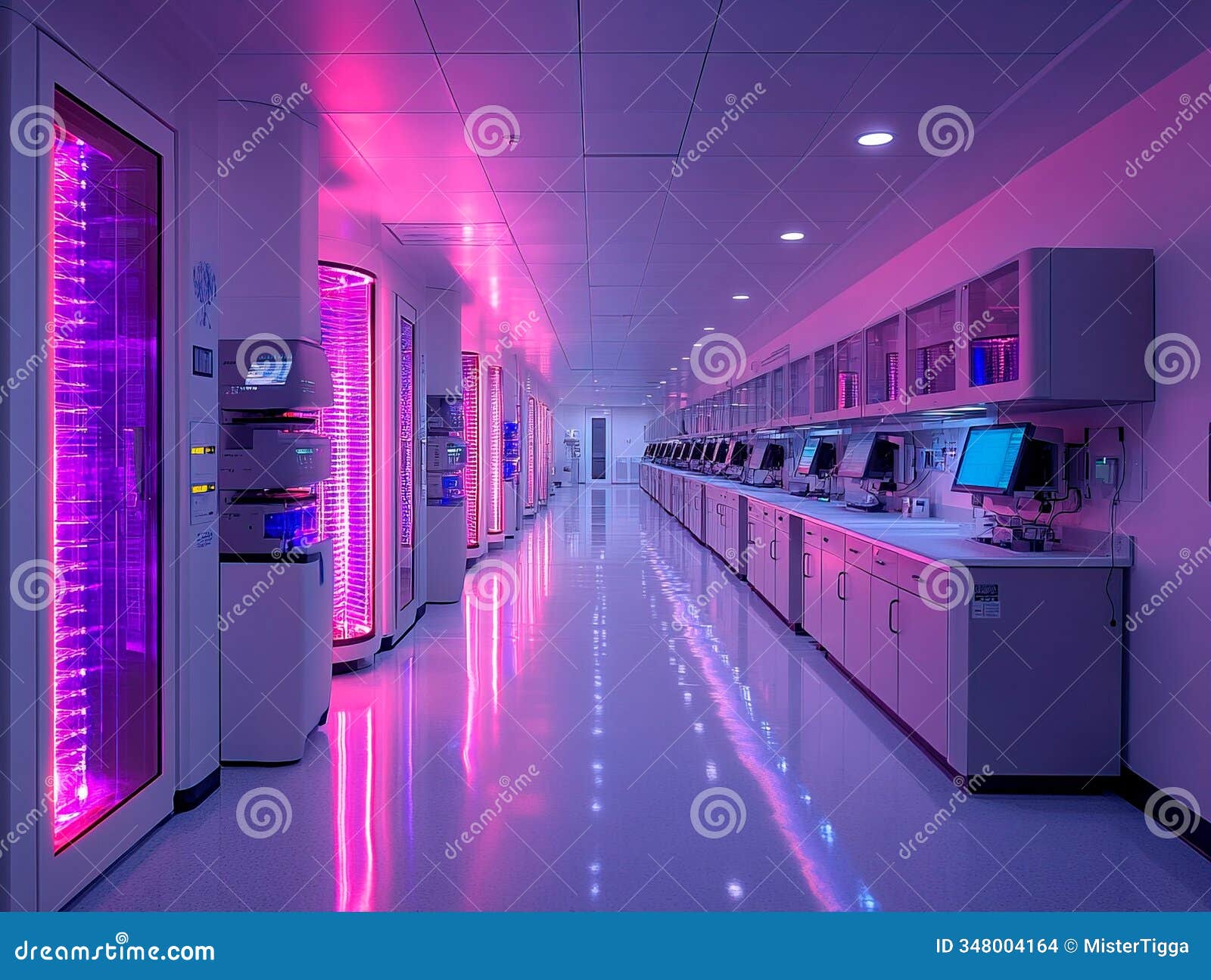 An Advanced Laboratory With Robotic Arms Conducting Experiments In A ...