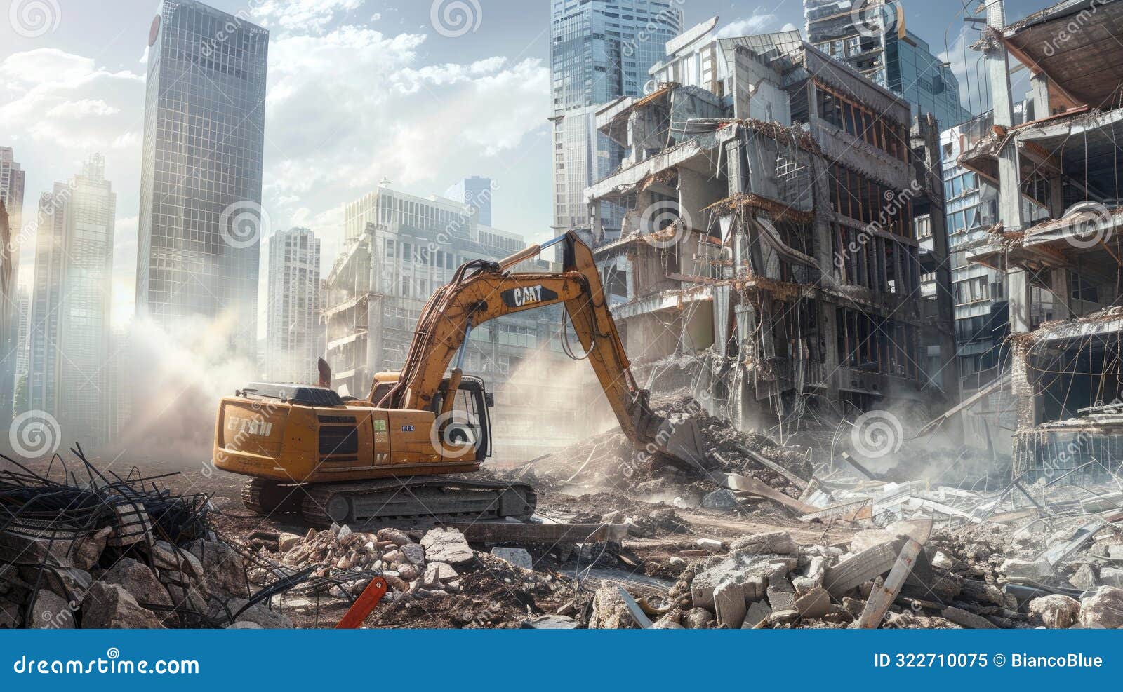 The Image Shows the Aftermath of a Natural Disaster Stock Image - Image ...