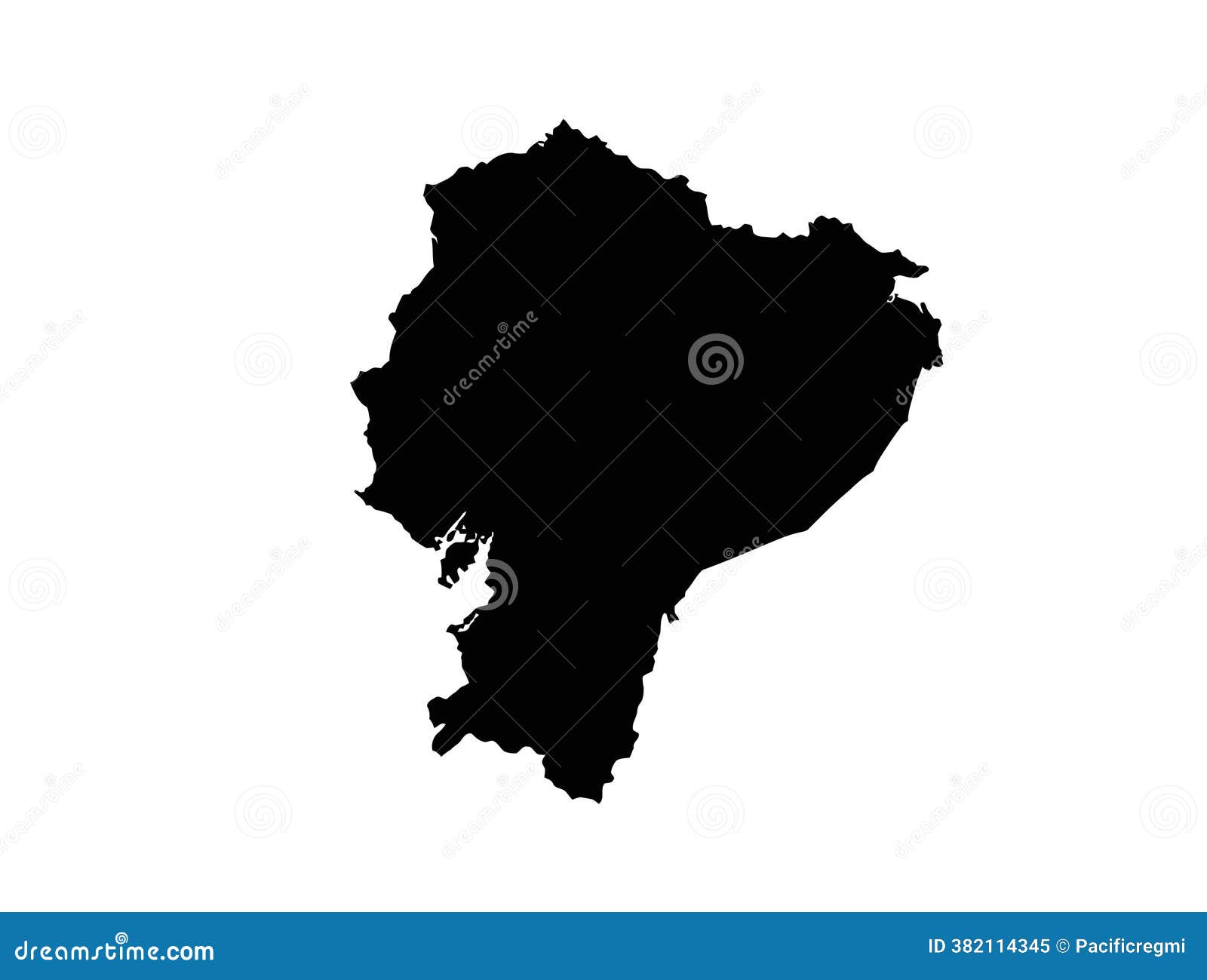 El Oro Ecuador Silhouette Map With Transparent Background Royalty-Free ...