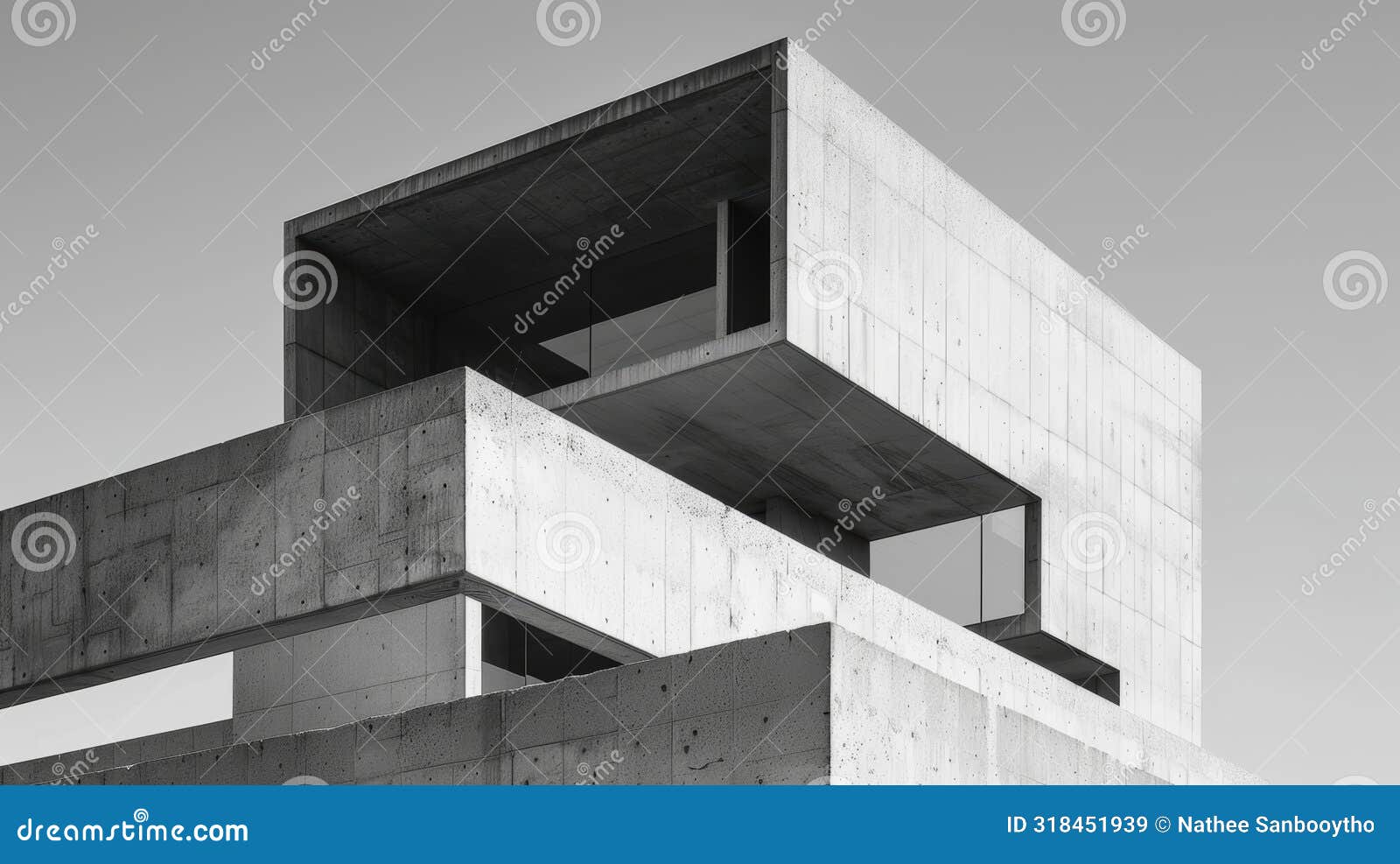 Brutalist Concrete Edifice, Generative AI Royalty-Free Stock Photo ...