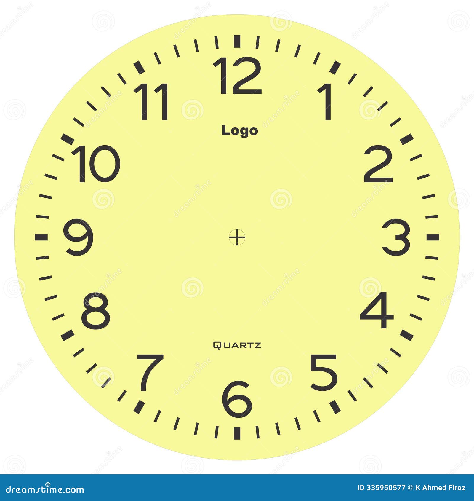 Traditional Analog Clock Face with English Numerals Editorial ...