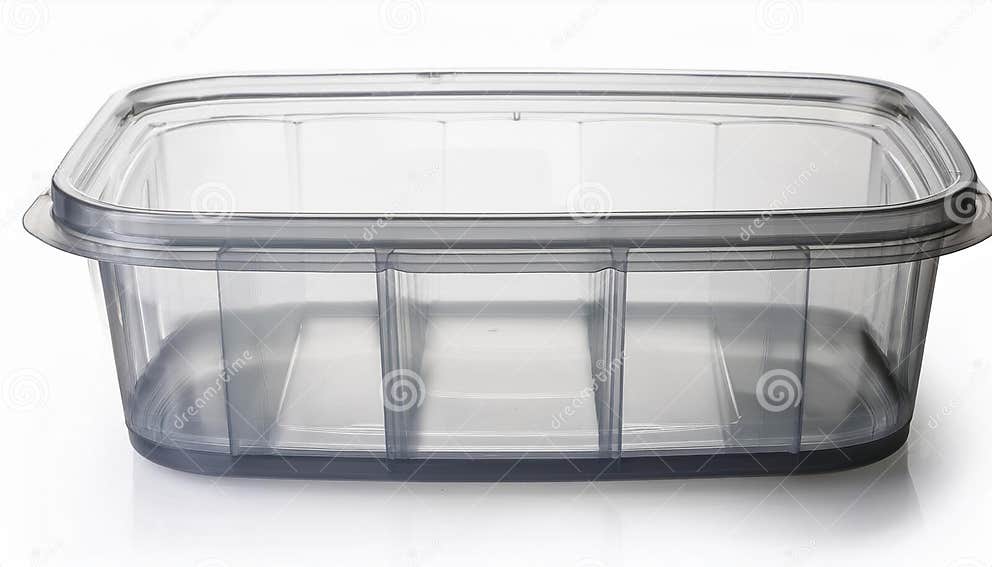 Clear Plastic Storage Container with Divider for Kitchen Office and ...