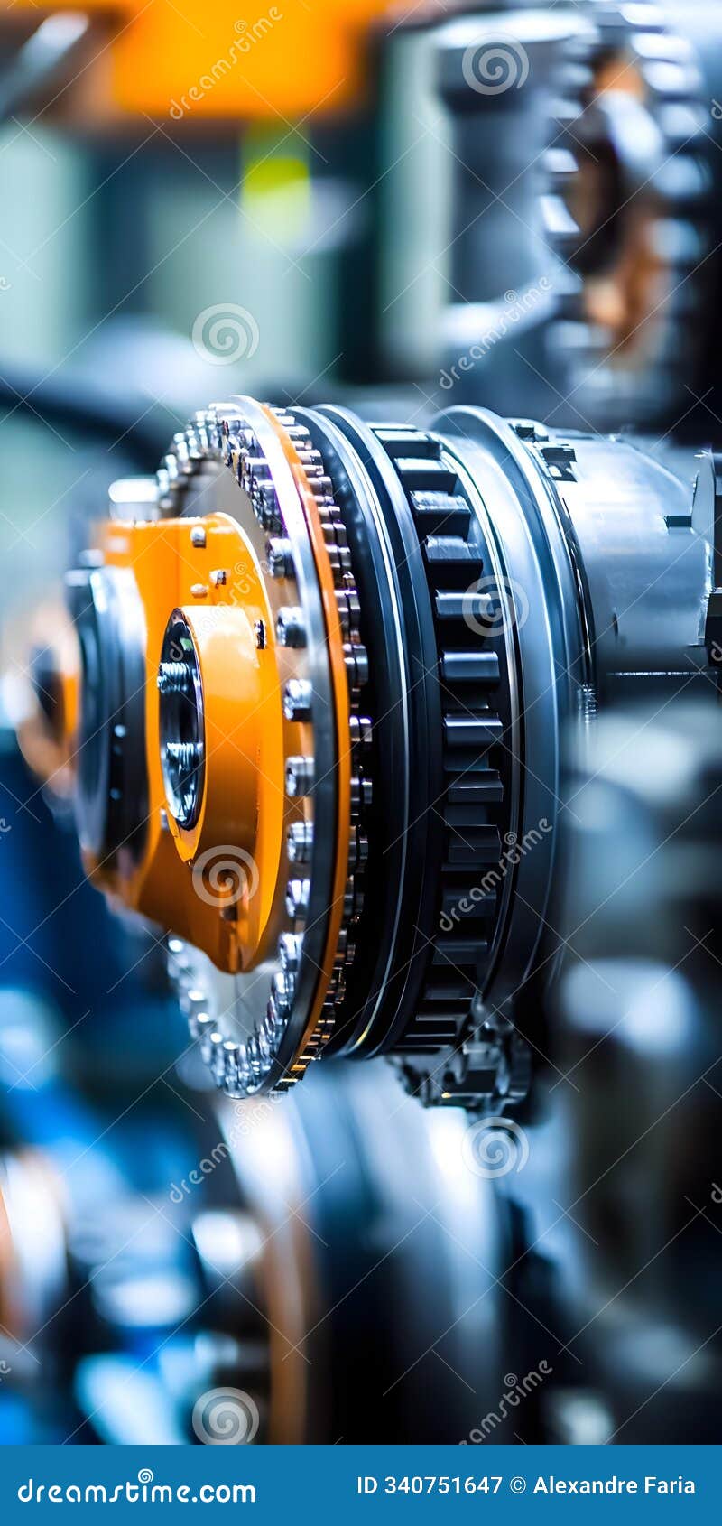 Close-up of Mechanical Gear Component Stock Illustration - Illustration ...