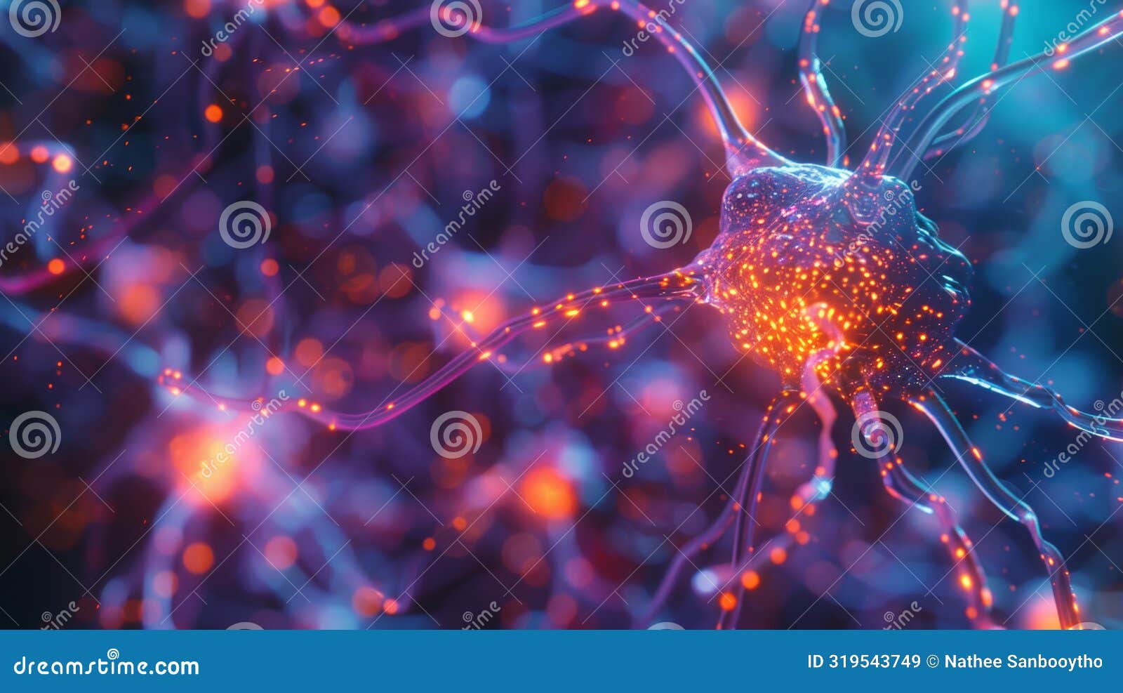 Close Up Of A Neuron, Close-Up Of Neuron Cells Royalty-Free Stock Image ...