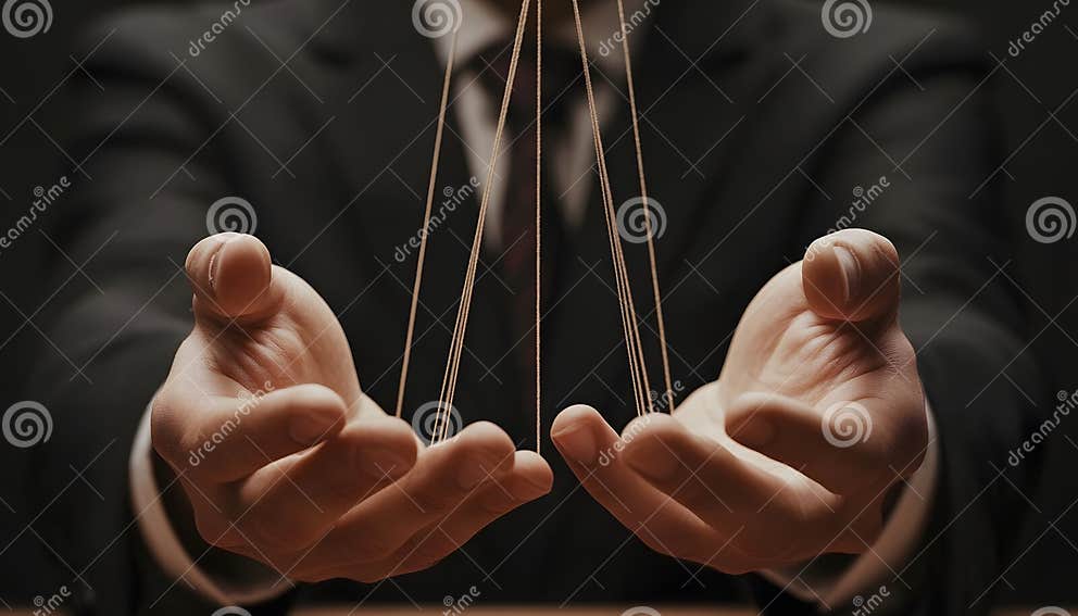 A Person S Hands Holding Strings, Suggesting Control and Manipulation ...