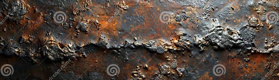 The Image Shows a Close-up of a Rusty Metal Surface with a Rough ...