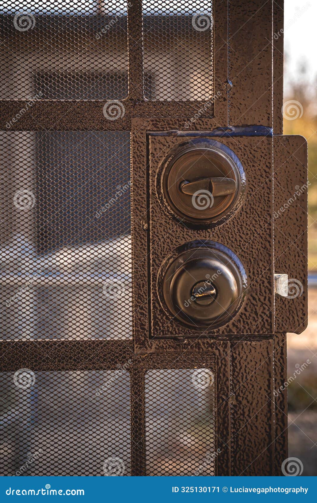 Close Up of Screen Door and Its Locks Stock Image - Image of close ...