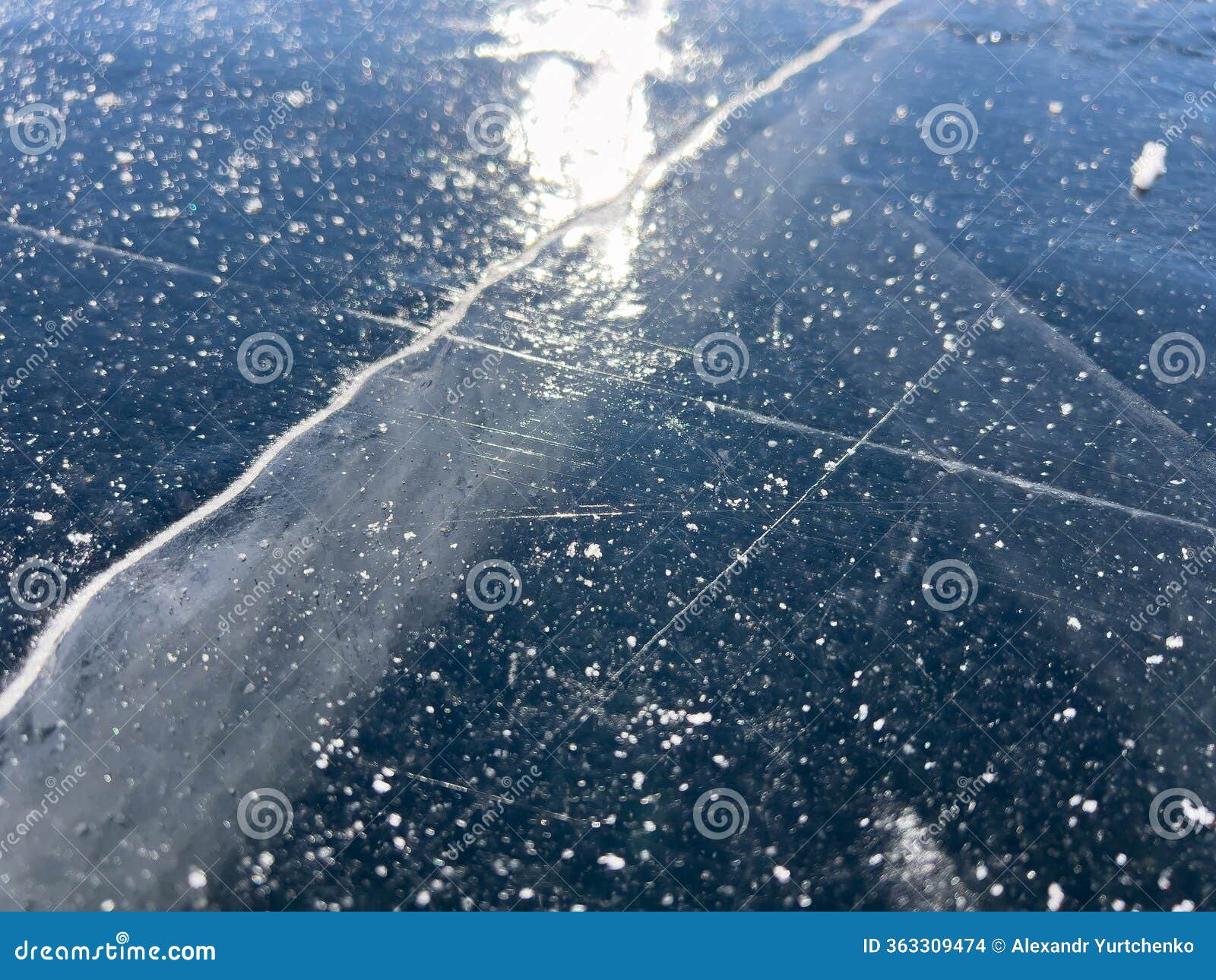 Trapped Bubbles Inside A Frozen Ice Cube Stock Photo | CartoonDealer ...