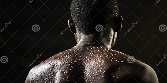 A Very Detailed CloseUp View of a Back Showing Significant Symptoms of ...