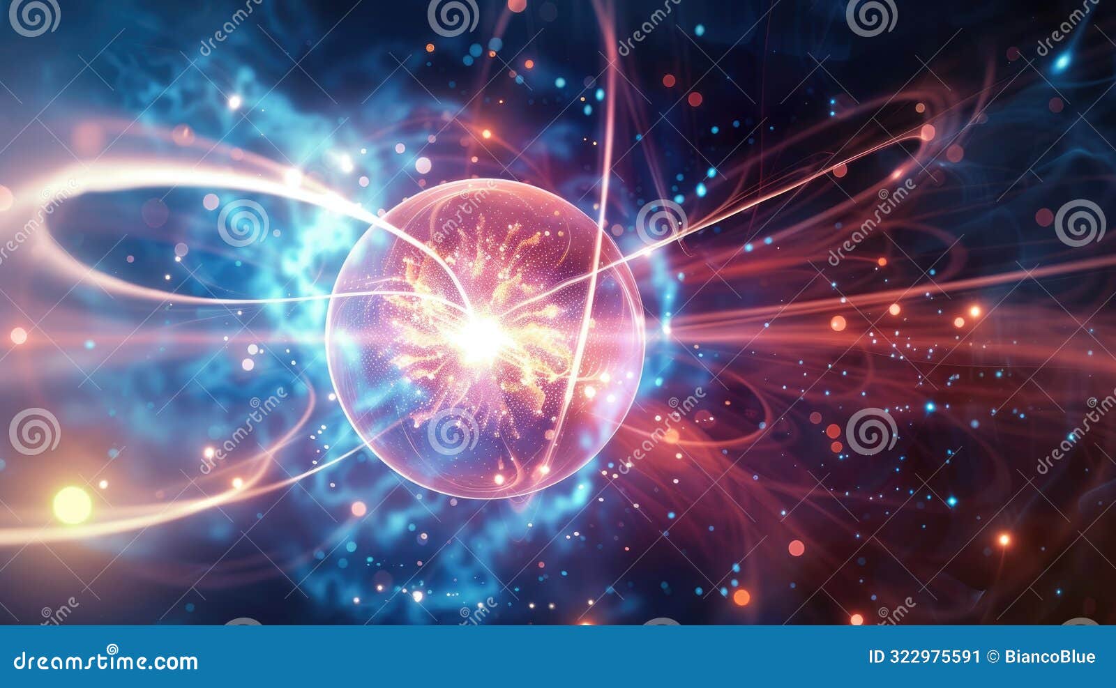 The Image Shows a Colorful and Abstract Representation of a Particle ...