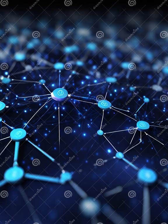 A Complex Network of Interconnected Lines and Circles. Stock ...