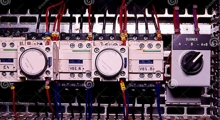 Image Shows Control Cubicle. Electric Device and Circuit Breakers ...