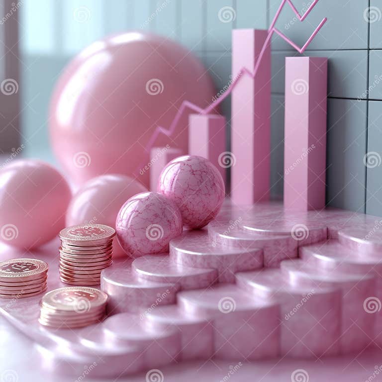 Pink Growth stock illustration. Illustration of modern - 336870670