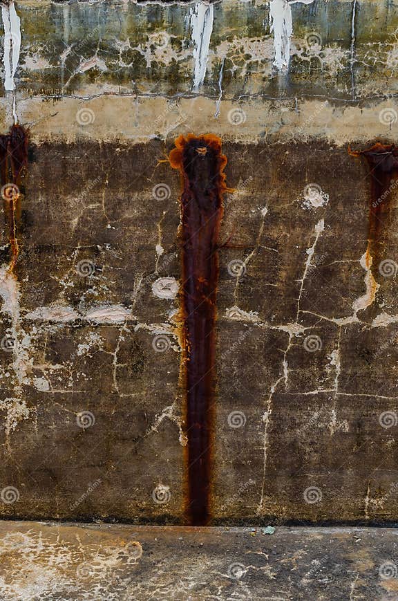 Texture of Rust on Weathered Concrete Structure with Worn and Weathered ...