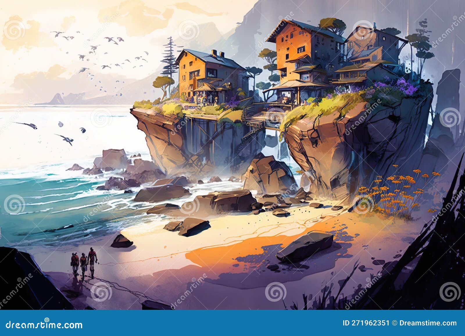 Exploring a World of Color in Abstract Art AI Generated Illustration ...