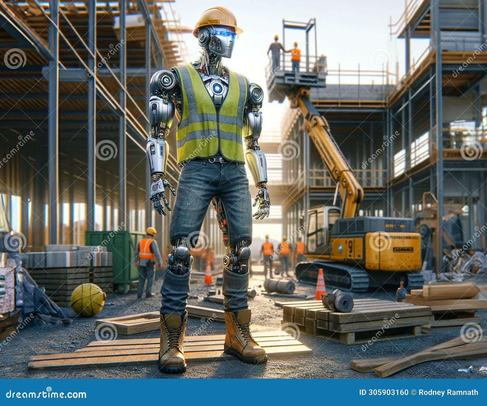 Artificial Intelligence - Robot - Construction Worker - Male Stock ...