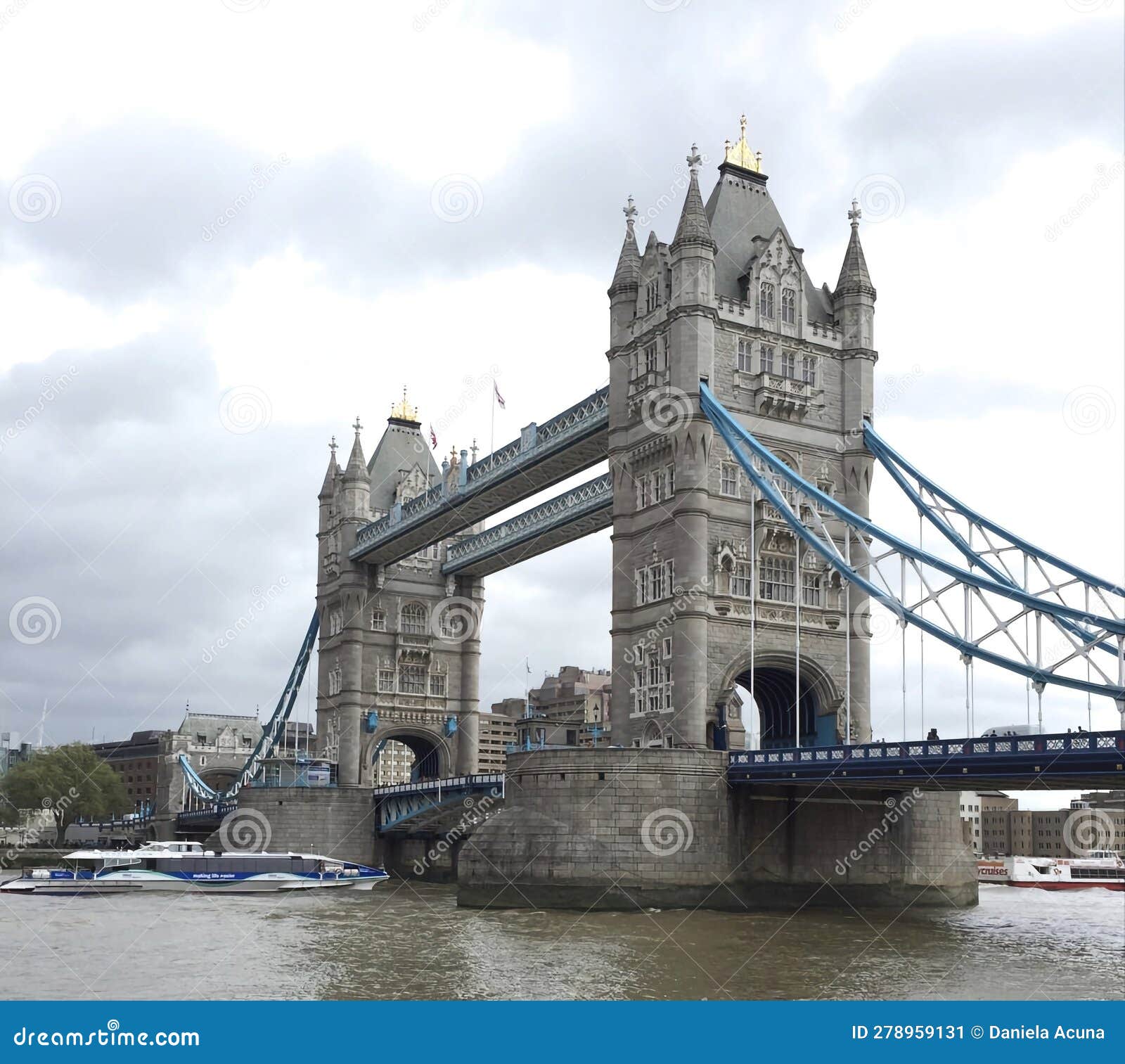 The Image Shows a General View of Tower Bridge. Stock Image - Image of ...