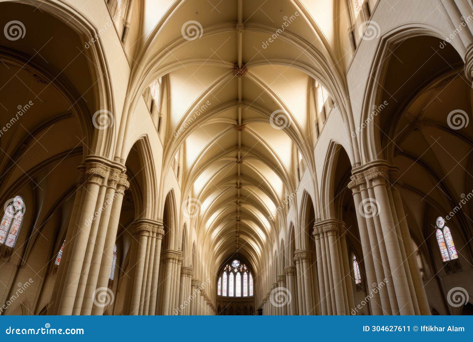 This Image Shows a Grand Cathedral with Soaring Ceilings and Impressive ...