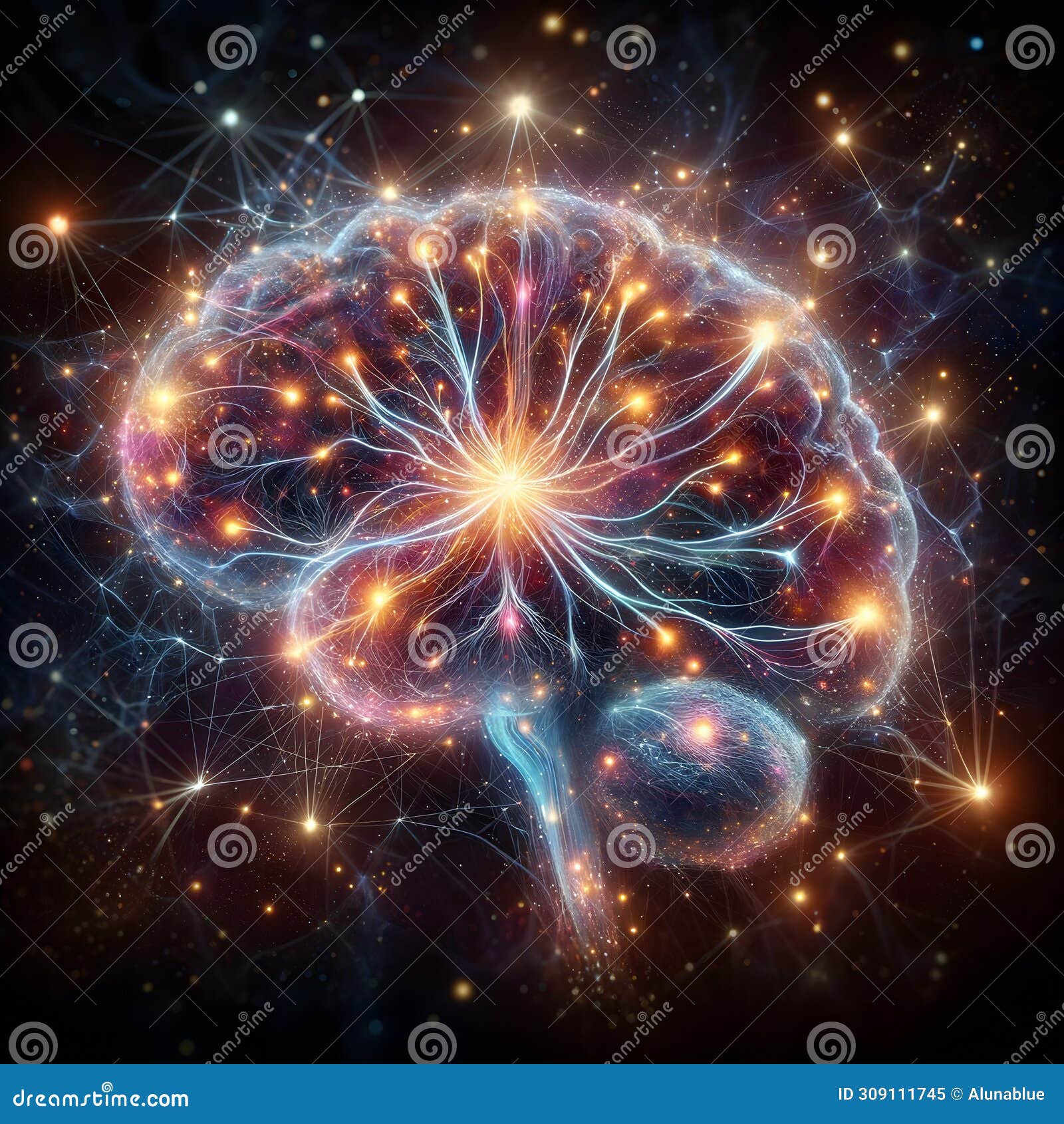 A Conceptual Representation of the Human Brain. Stock Image - Image of ...