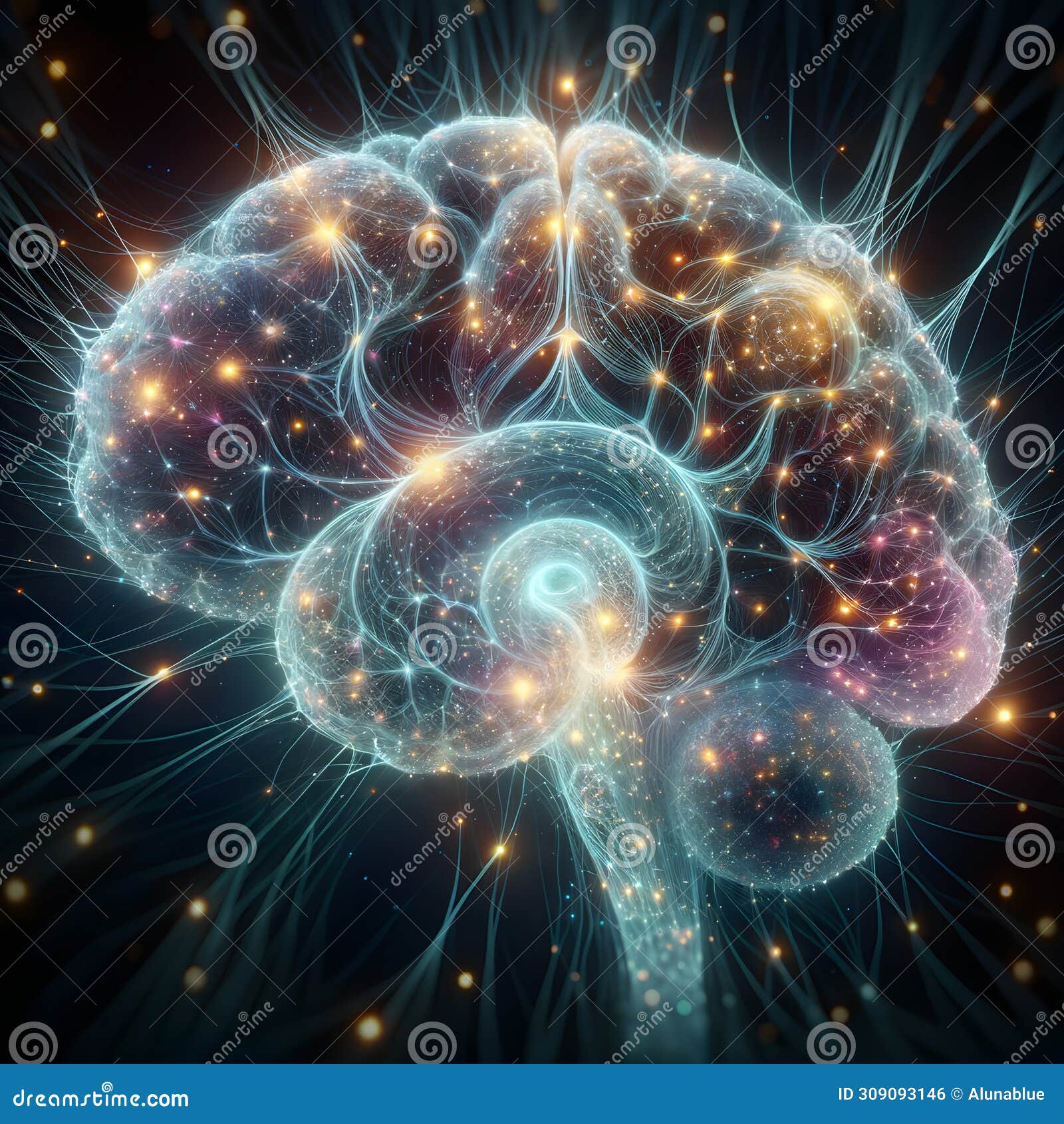 A Conceptual Representation of the Human Brain. Stock Photo - Image of ...