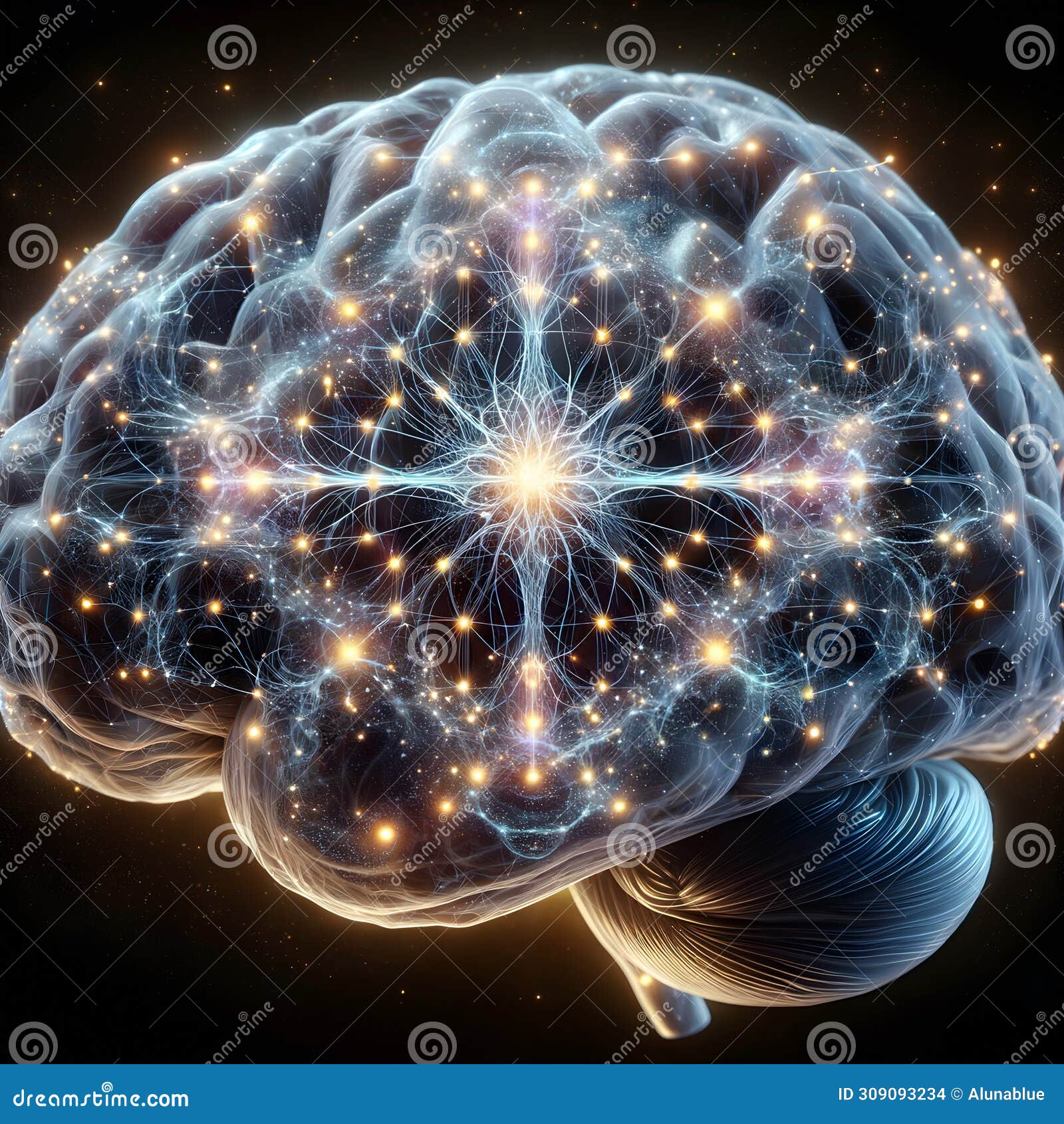 A Conceptual Representation of the Human Brain. Stock Photo - Image of ...