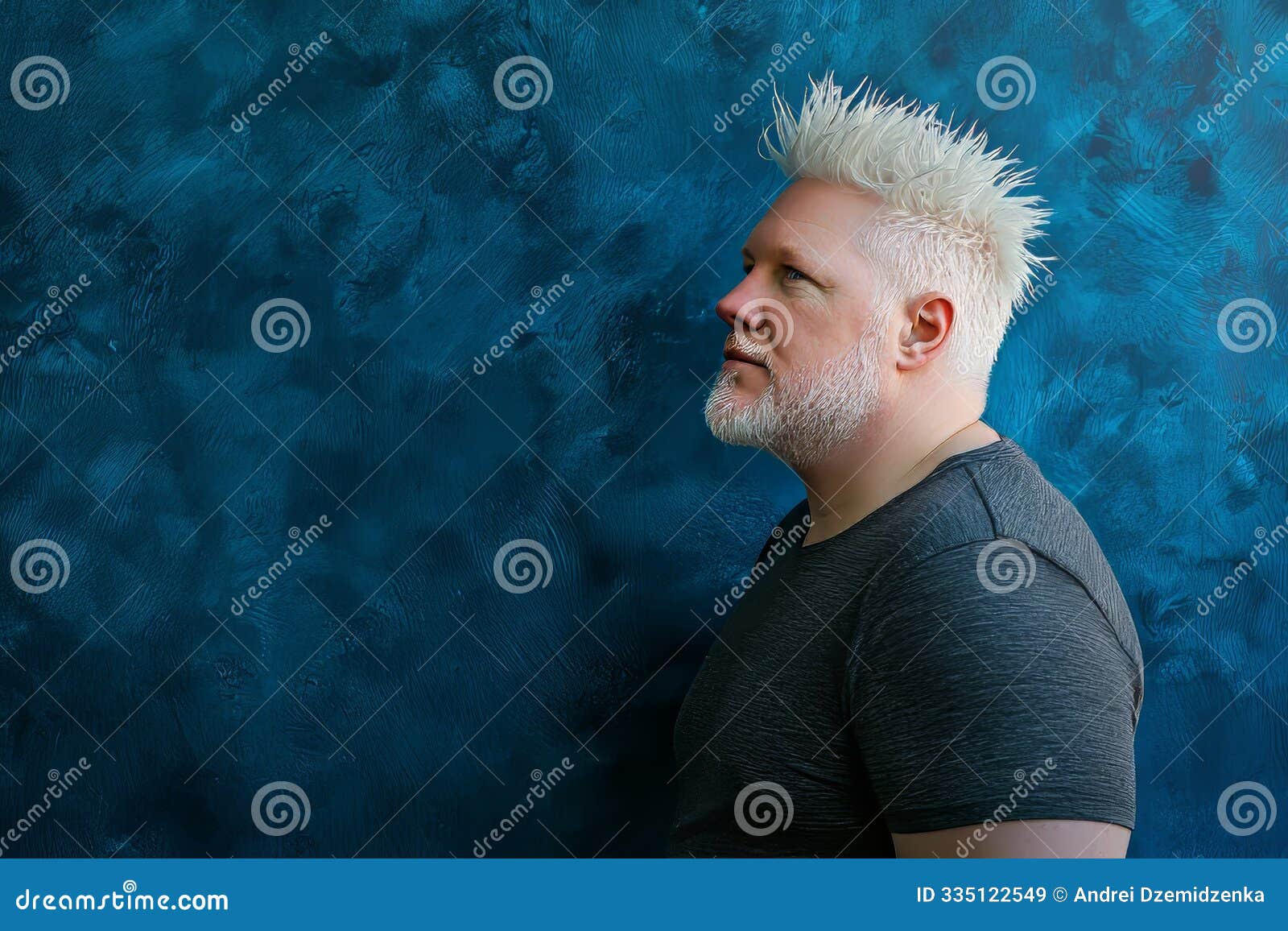 The Image Shows an Introspective, Calm Man with Long White Hair, Beard ...