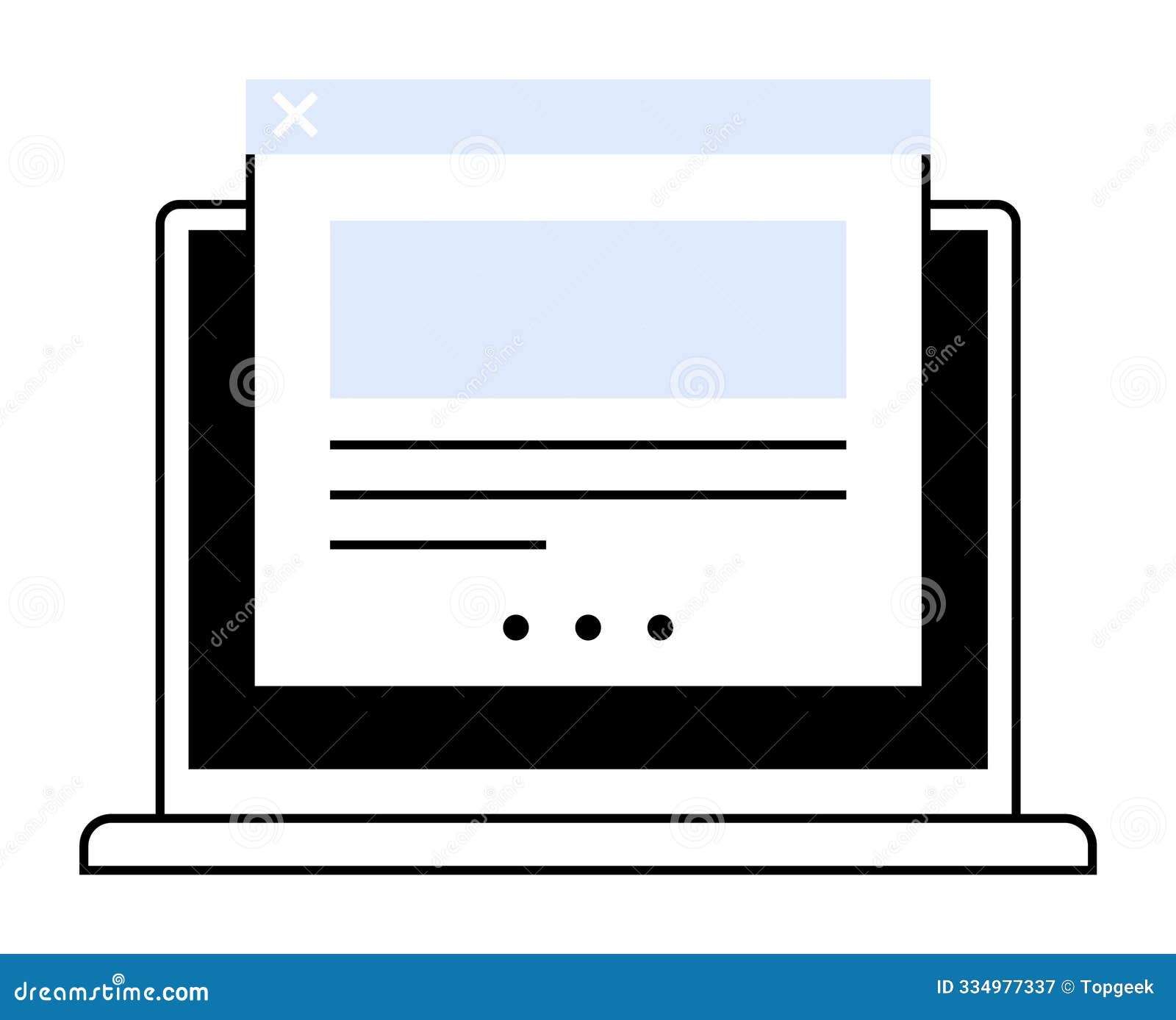 Laptop Screen with Open Web Browser Window Displaying a Document or ...