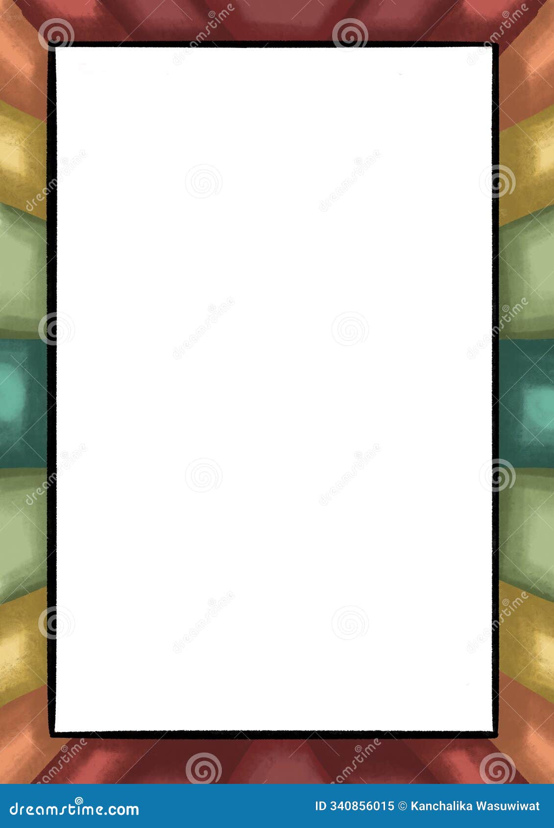 The Image Shows a Rectangular Frame with a Checkered Border Design ...