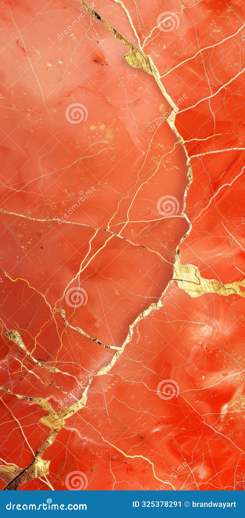 Light Orange Crackled Marble Seamless Pattern Stock Illustration ...