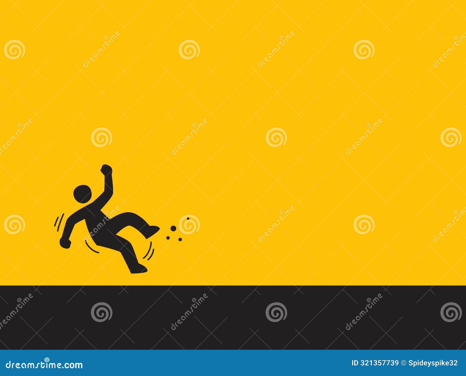 An Image Shows a Silhouette Slipping. Isolated Vector Illustration ...