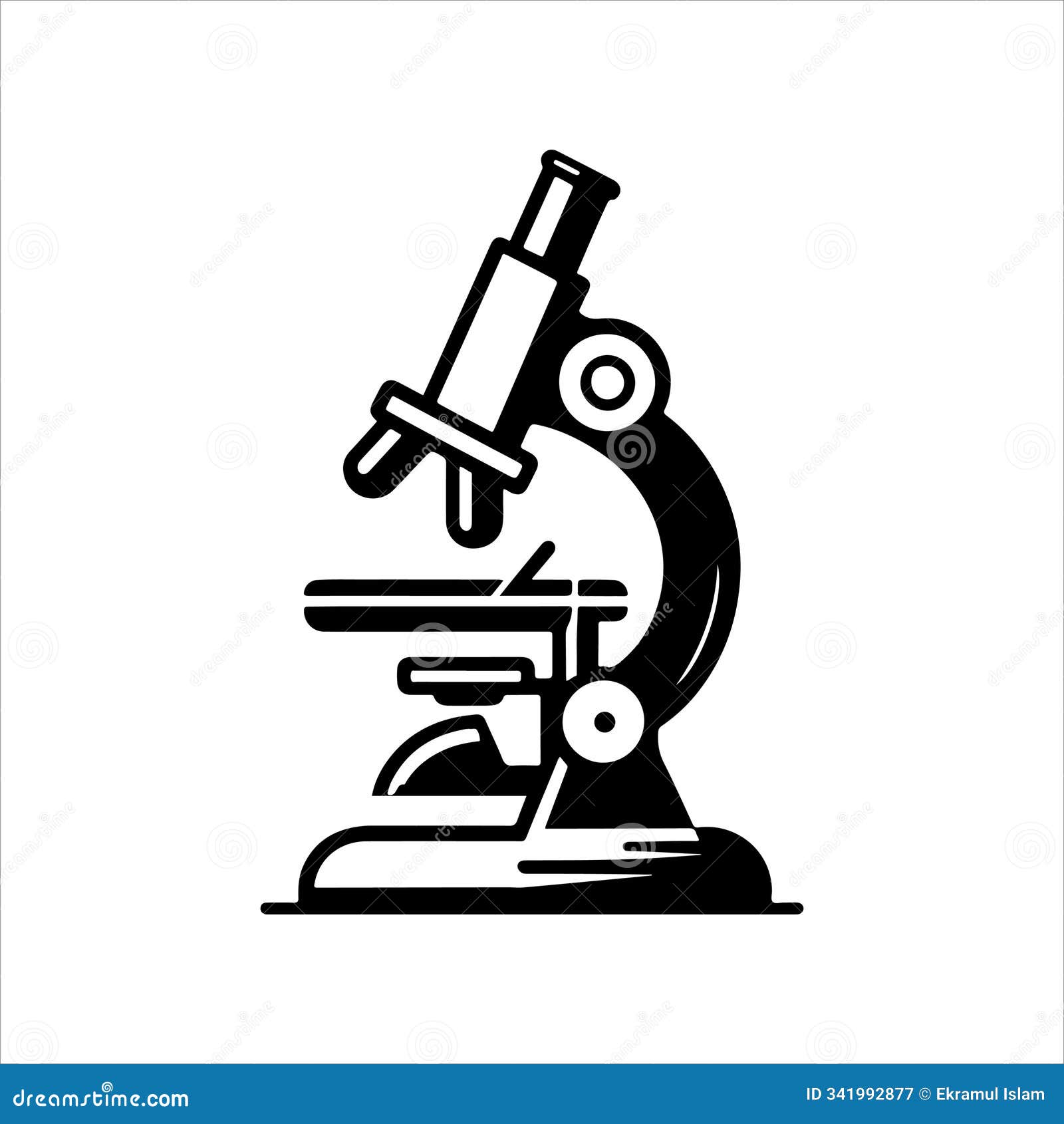 Classic Microscope Illustration Stock Illustration - Illustration of ...