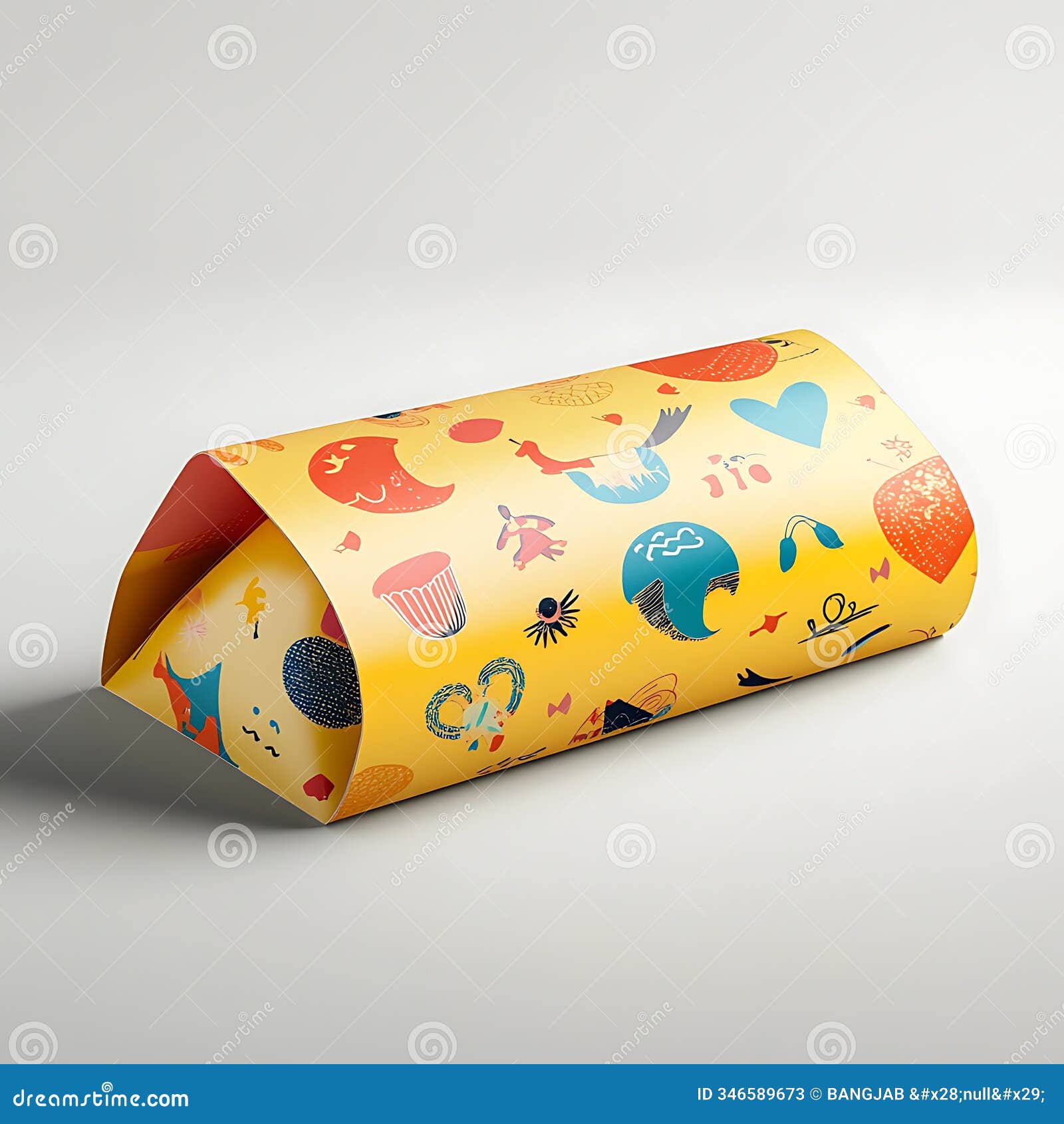 Triangular Gift Box Design Template Cartoon Vector | CartoonDealer.com ...