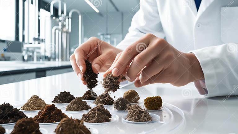 Soil Testing in a Laboratory Stock Illustration - Illustration of ...