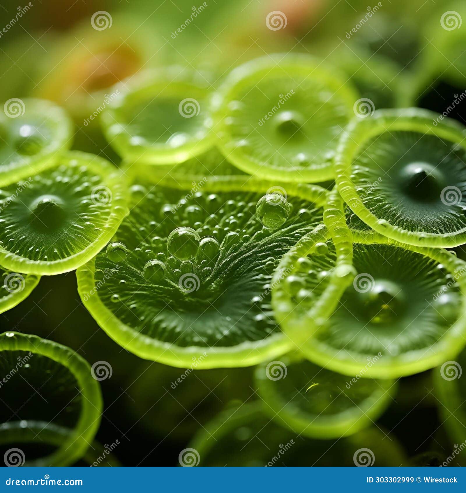 The Image Shows Some Algae Close To One Another in the Water Stock ...