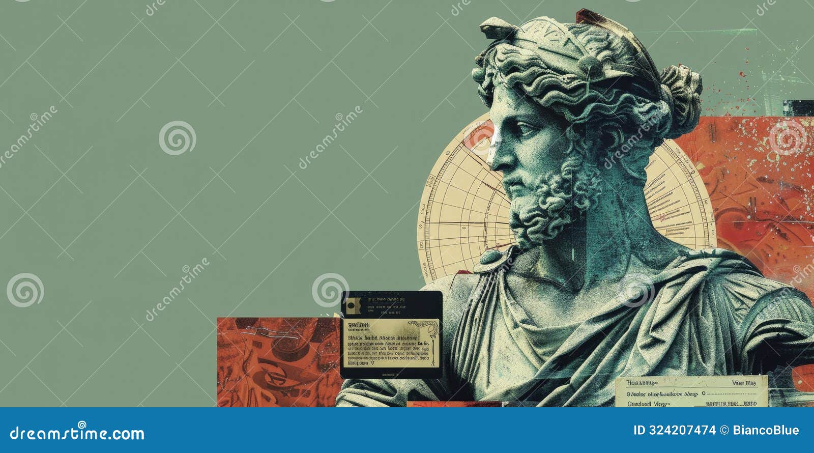 The Image Shows a Statue of a Classical Greek or Roman Man. the Statue ...