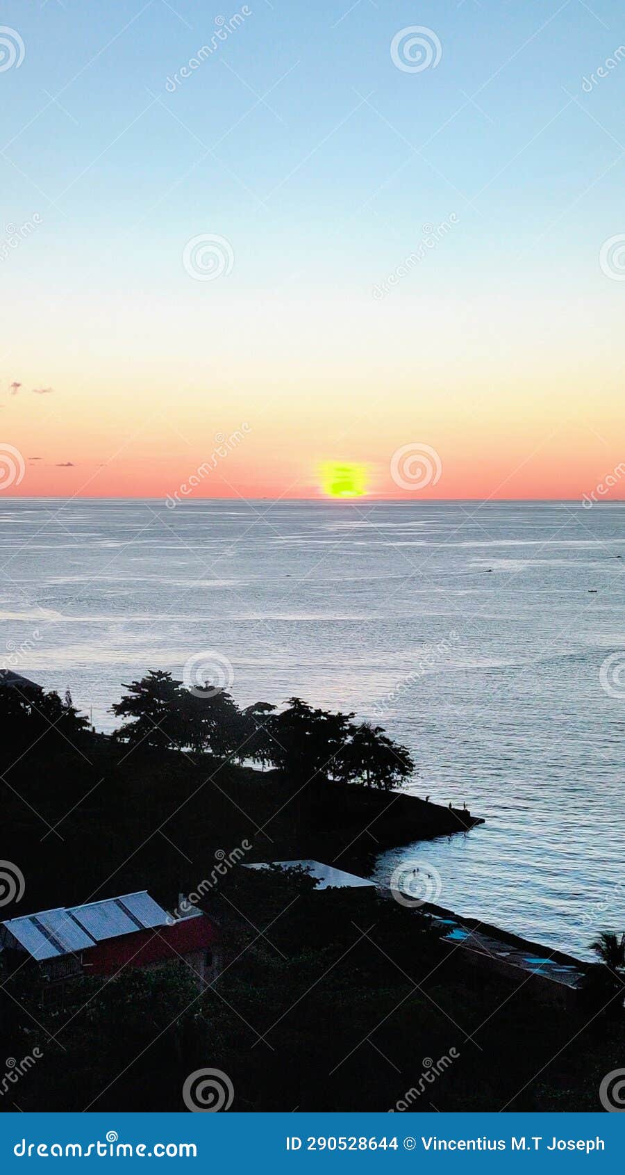 This Image Shows the Sunset on Manado Bay Beach Stock Photo - Image of ...