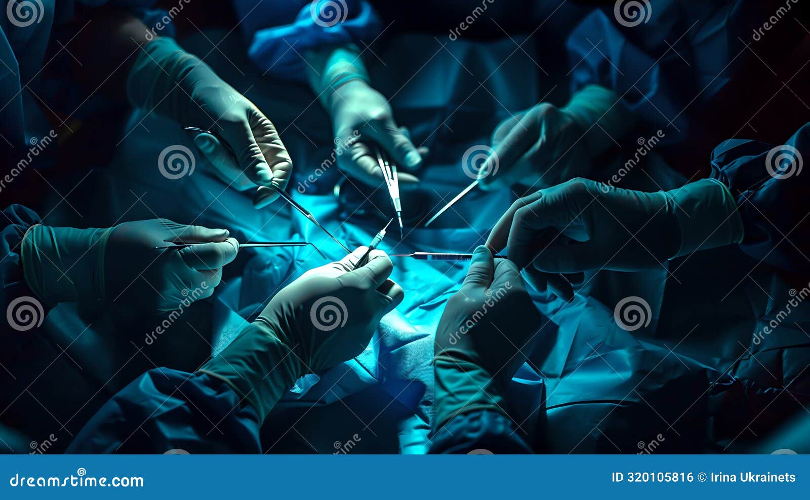 Surgeons Performing an Operation with Precision. Conceptual Image of ...