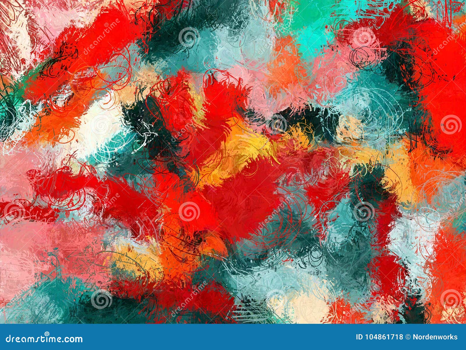 Abstract Art Sketch Texture. Colorful Lines Digitally Drawn. Colorful ...