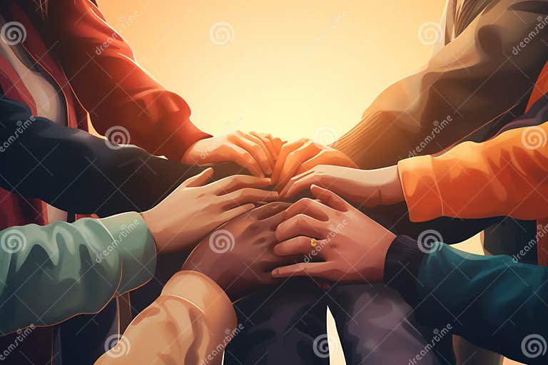 Depiction of Different Groups of People Stock Illustration ...