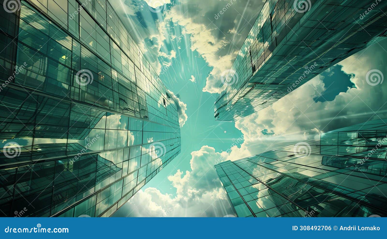 Sky and Clouds Viewed from the Ground Stock Illustration - Illustration ...