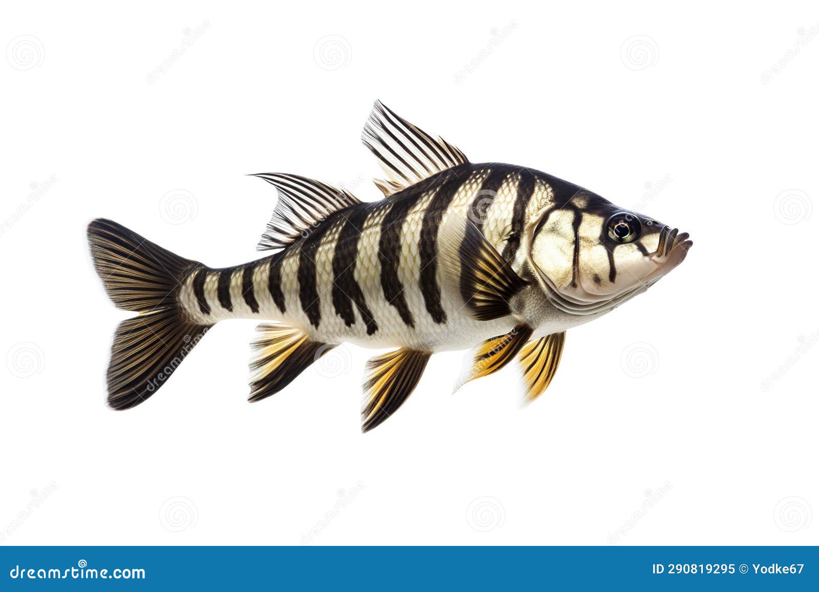 Siamese Tigerfish Cartoon Watercolor Painting Illustration Design Hand ...