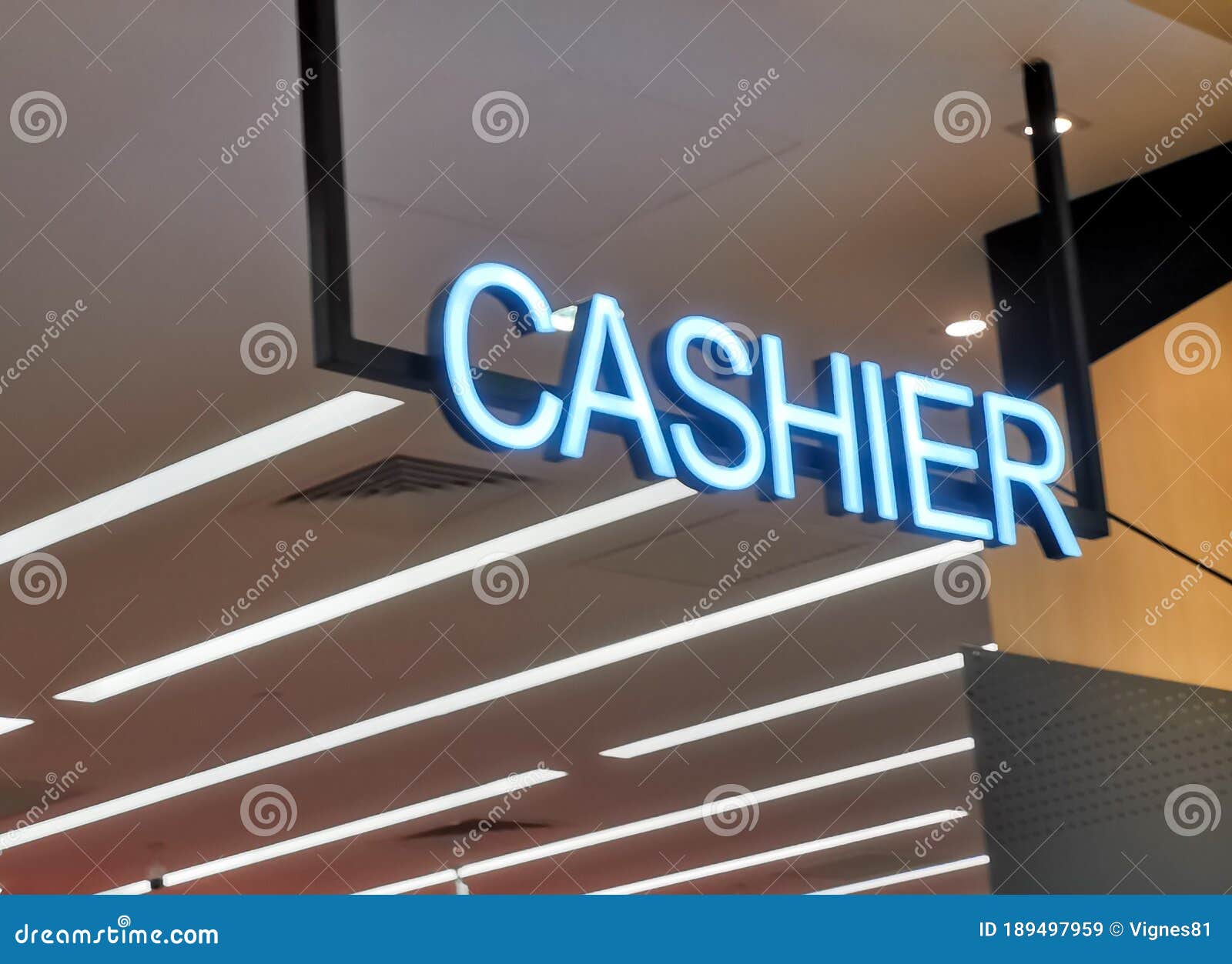 Cashier counter stock image. Image of register, sign - 189497959