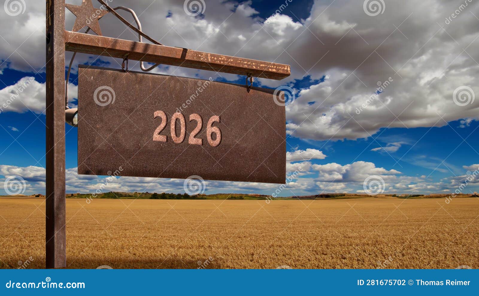 Signposts the Direct Way To 2026 Stock Photo - Image of resolution ...